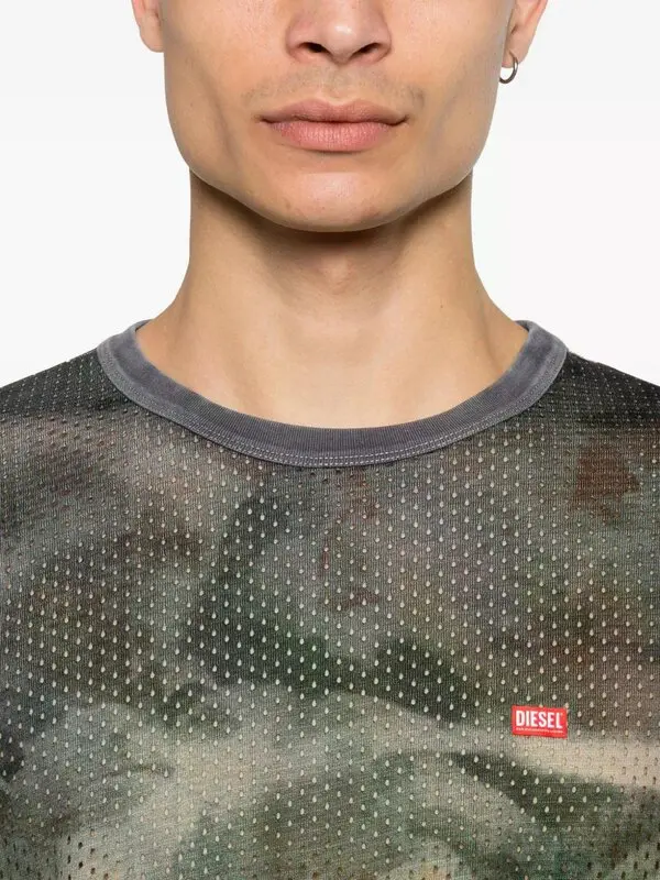 DIESEL® Perforated Long-sleeve T-shirt