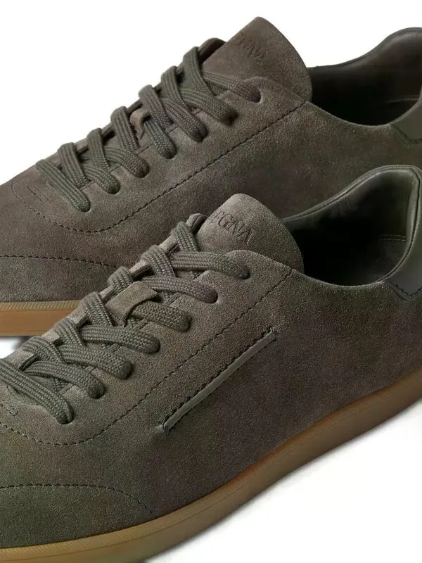 Zegna Suede Lace-up Sneakers - Grey