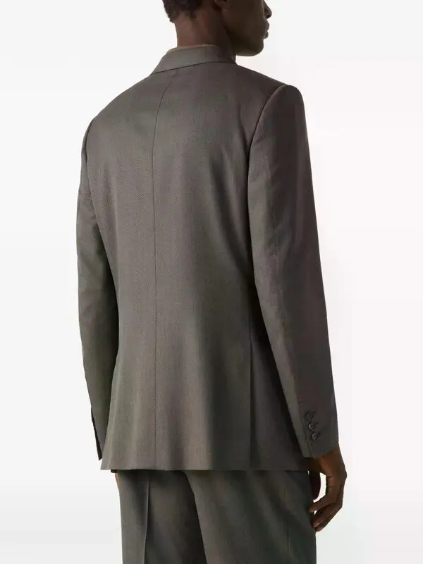 Zegna Double-breasted Wool Jacket - Grey
