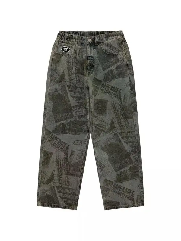 AAPE BY *A BATHING APE Logo-patch Trousers