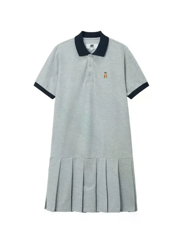 CHOCOOLATE Pleated Polo Dress