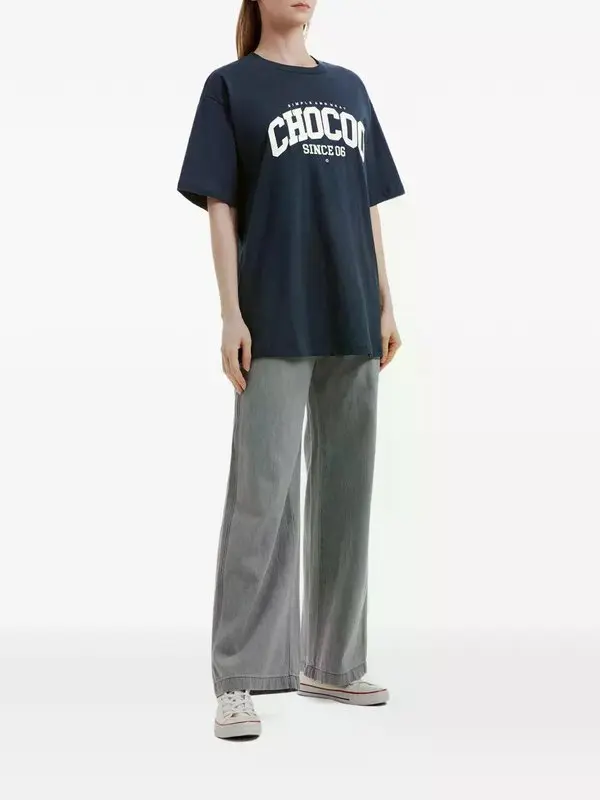 CHOCOOLATE Graphic Print T-shirt - Blue