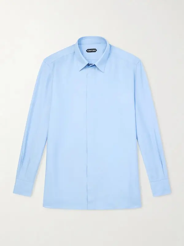 TOM FORD Twill Shirt - Blue