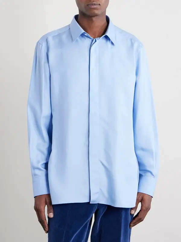 TOM FORD Twill Shirt - Blue