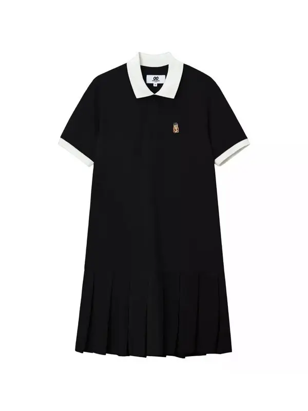 CHOCOOLATE Pleated Detail Dress - Black