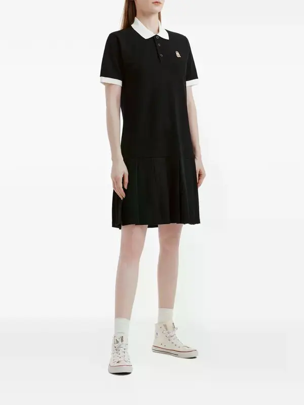 CHOCOOLATE Pleated Detail Dress - Black