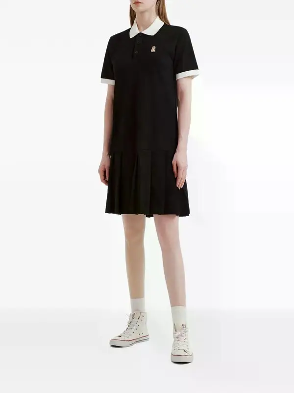 CHOCOOLATE Pleated Detail Dress - Black