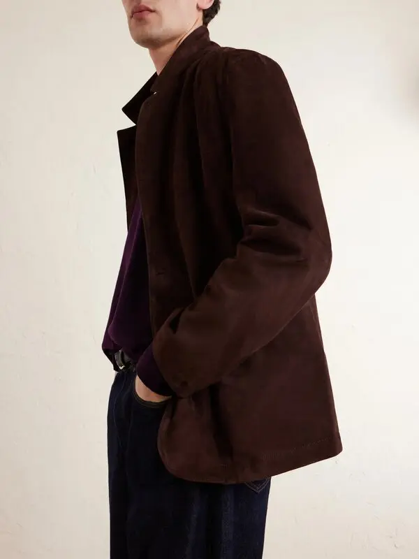 VALSTAR Suede Single-breasted Jacket - Brown