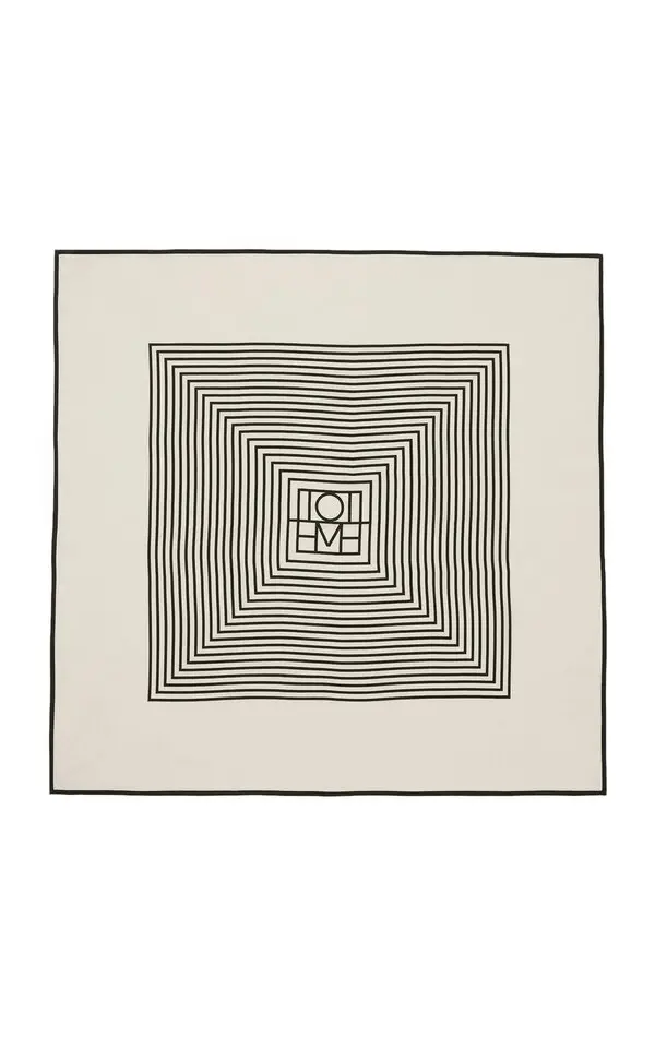 TOTEME Monogram Silk Scarf - Ivory