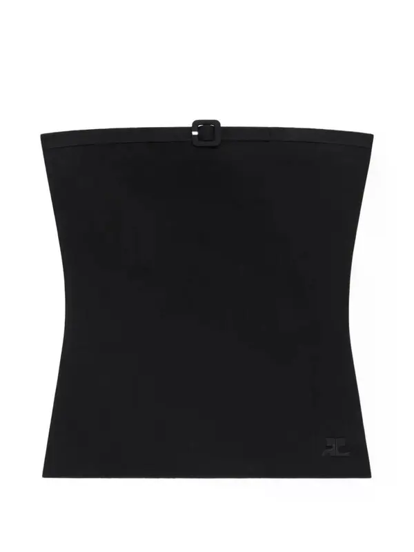 COURREGES Buckled Tube Top - Black