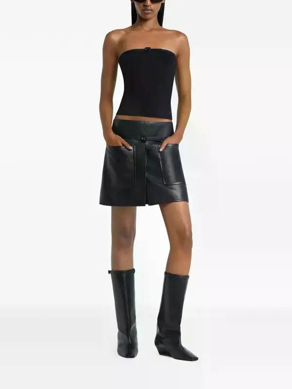 COURREGES Buckled Tube Top - Black