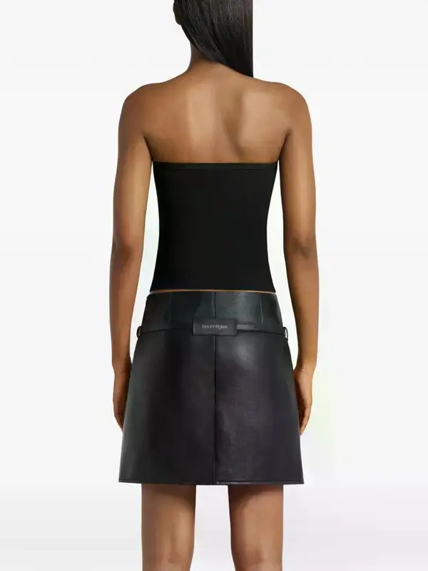 COURREGES Buckled Tube Top - Black