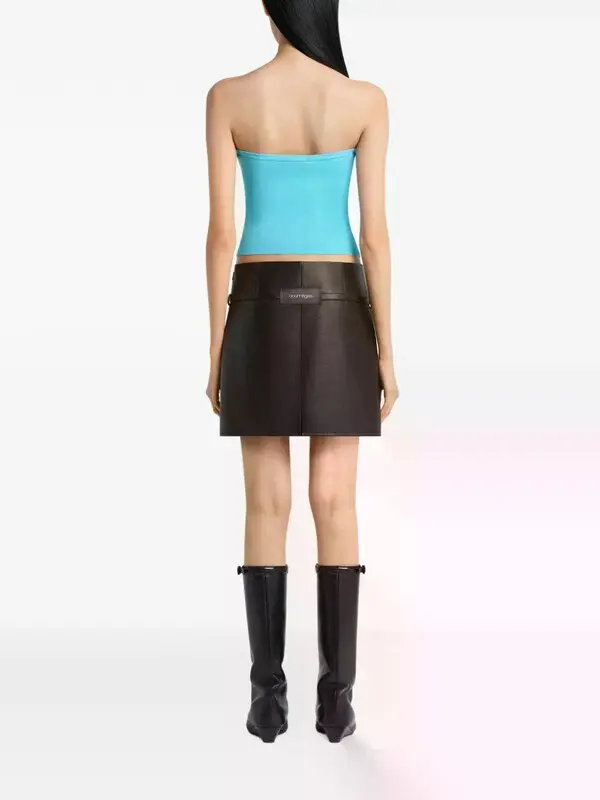 COURREGES Buckle Detail Tube Top - Blue