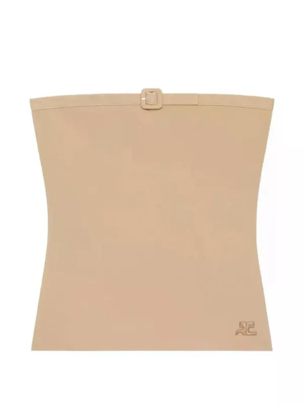 COURREGES Buckle-detail Tube Top - Neutrals
