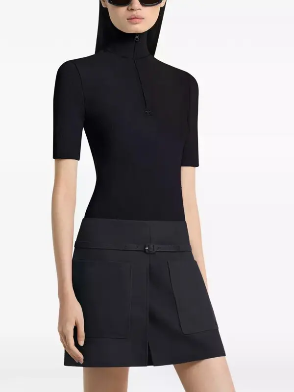 COURREGES Half-zip Top - Black