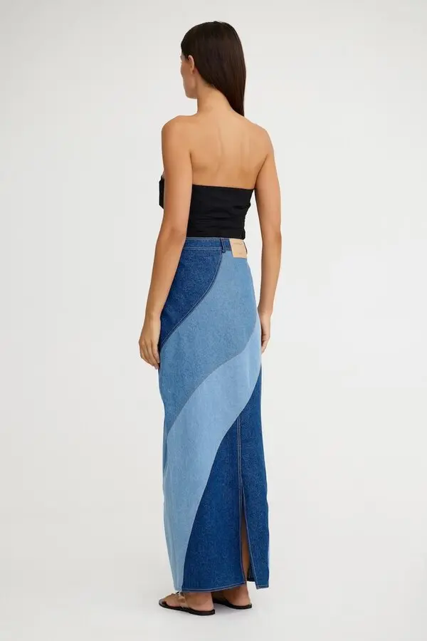 Significant Other Saskia Maxi Denim Skirt - Indigo