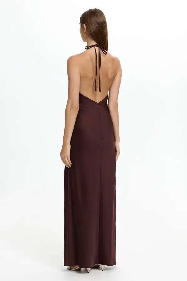 Significant Other Becca Halter Maxi Dress - Chocolate | Editorialist