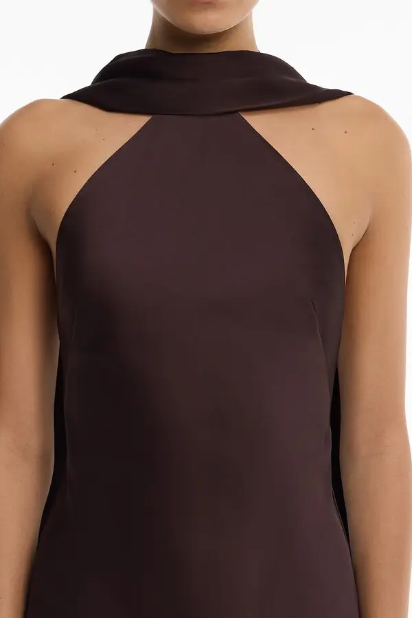 Significant Other Lucile Halter Maxi Dress - Chocolate