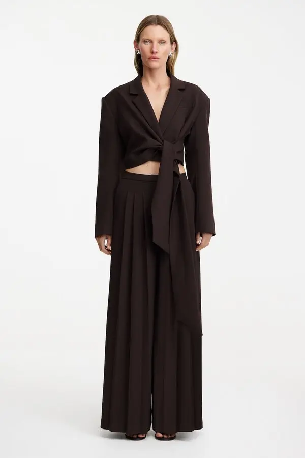 Significant Other High-waisted Wide-leg Pant - Chocolate