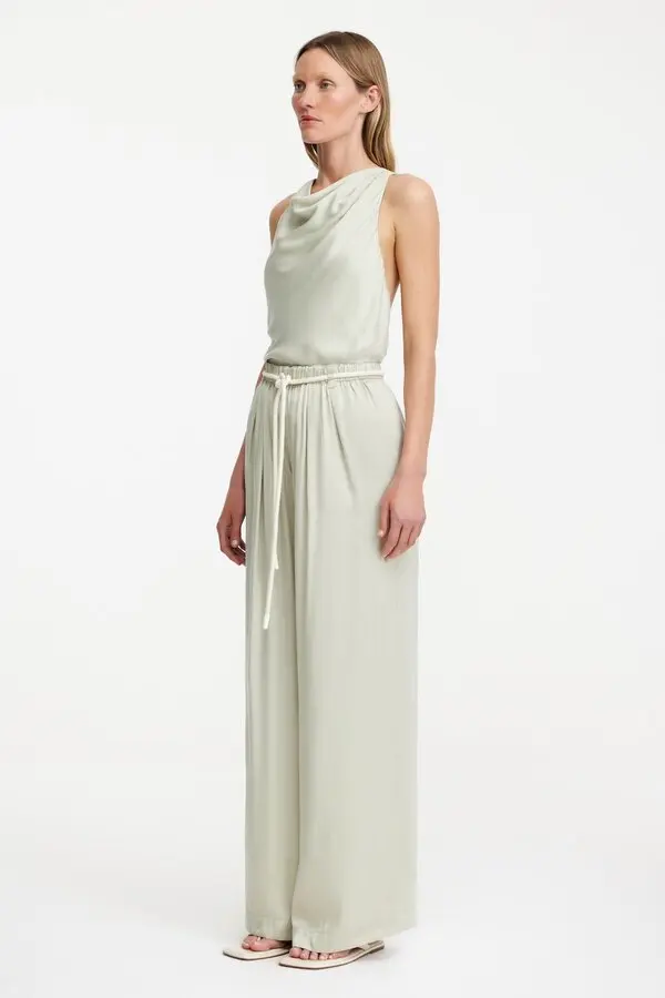 Significant Other Relaxed Wide-leg Pants - Moss