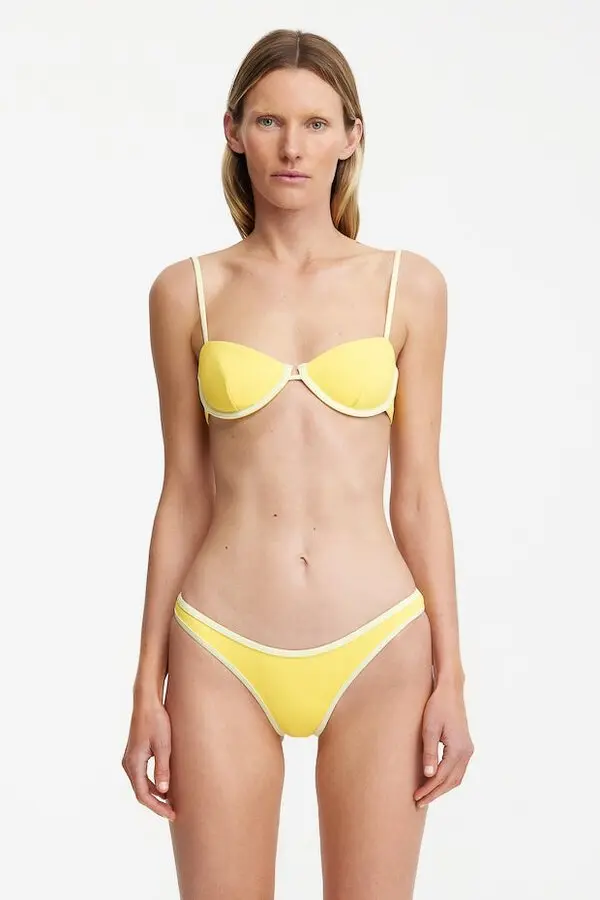 Significant Other Mid-coverage Bikini Bottom - Lemon