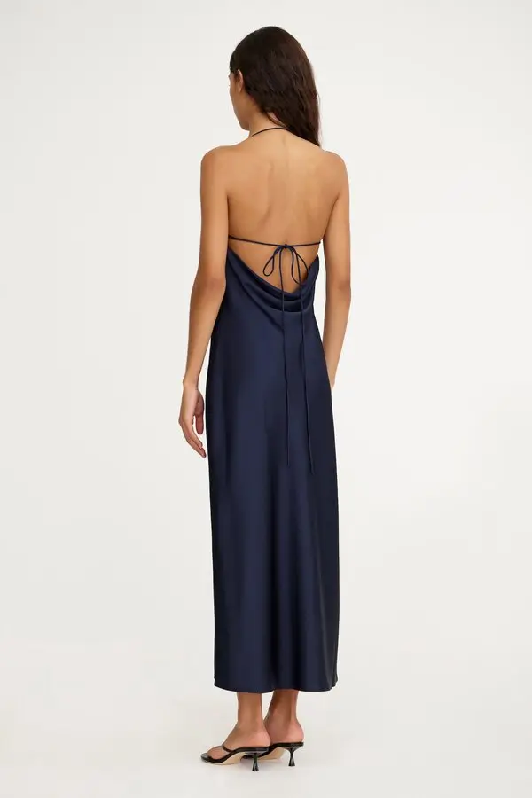 Significant Other Viscose Polyester Midi Dress - Midnight