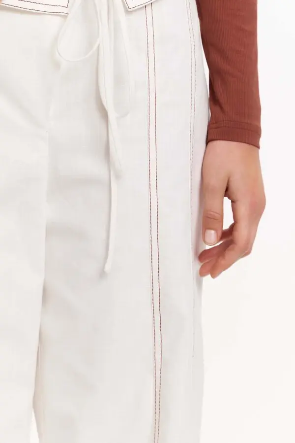 Significant Other Textured Woven Cotton Fisherman Pant