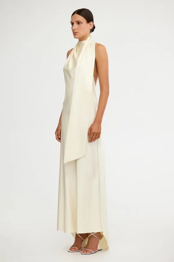 Significant Other Adriana Halter Gown - Pearl