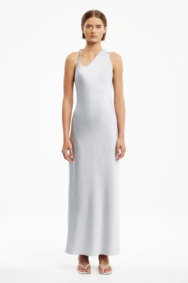 Significant Other Satin Maxi Dress - Pewter