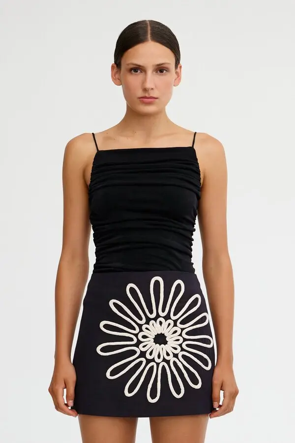 Significant Other Mini Skirt With Embroidered Detail