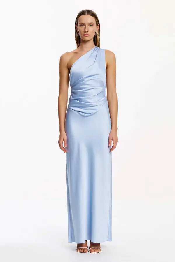 Significant Other Angela One Shoulder Maxi Dress - Ice Blue