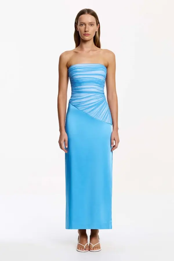 Significant Other Aryn Strapless Maxi Dress - Cerulean