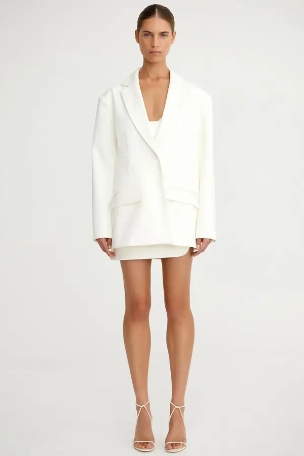 Significant Other Boxy Twill Blazer