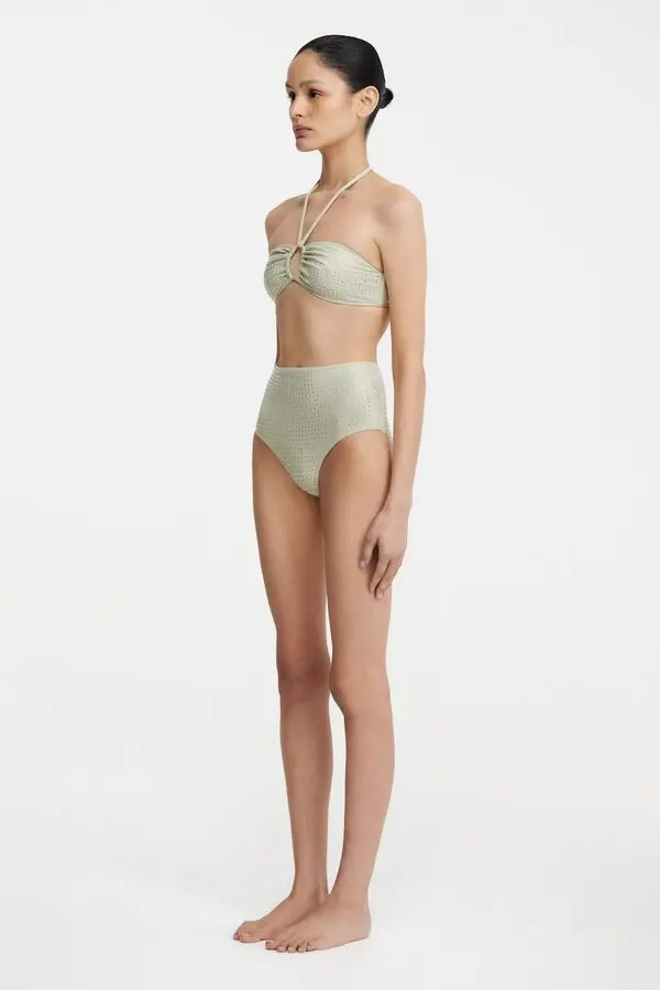 Significant Other High-waisted Briefs With Rhinestone Embellishments