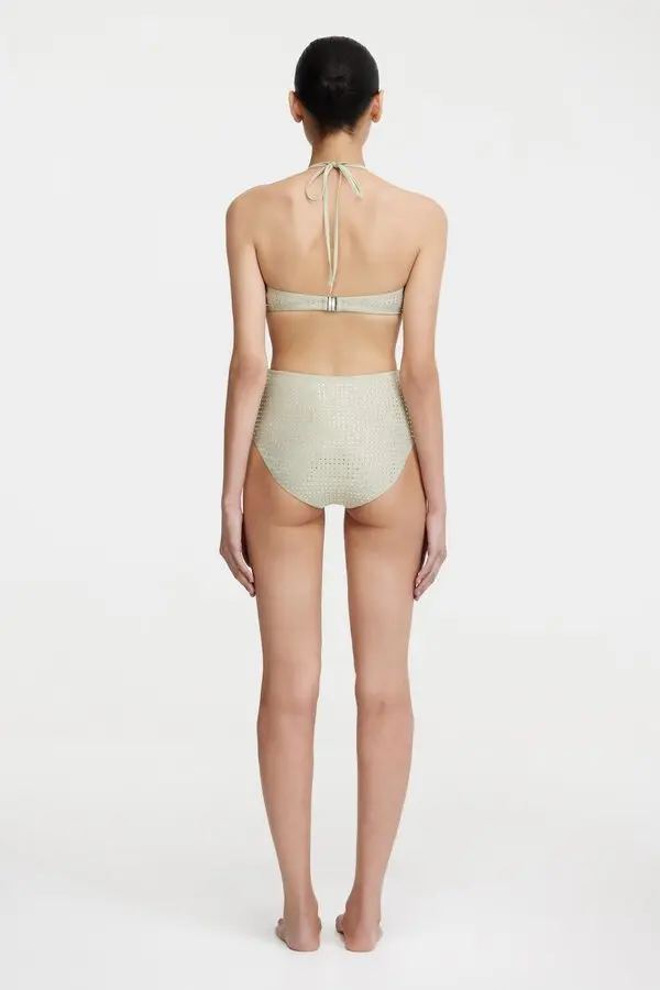 Significant Other High-waisted Briefs With Rhinestone Embellishments
