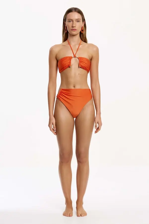 Significant Other Elmear Strapless Bikini Top - Tangerine