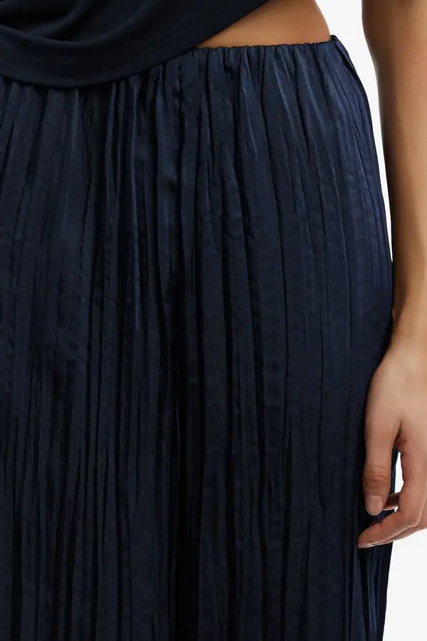 Significant Other Pleated Satin Twill Wide-leg Pant