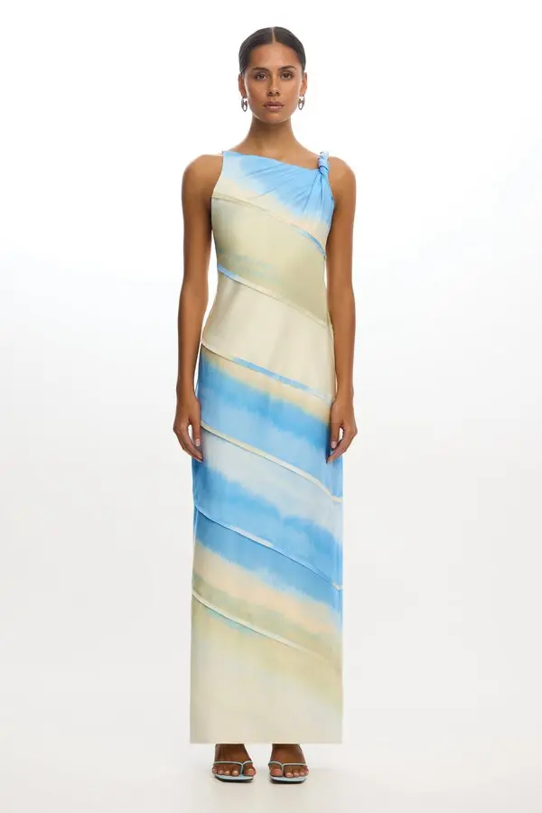 Significant Other Satin Maxi Gown - Vista Stripe