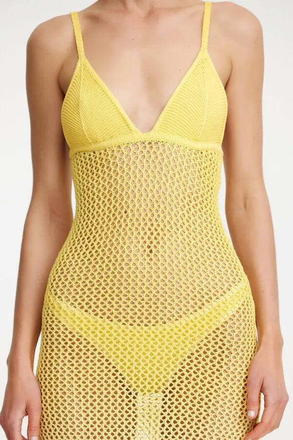 Significant Other Mesh-like Knitted Sheer Maxi Dress