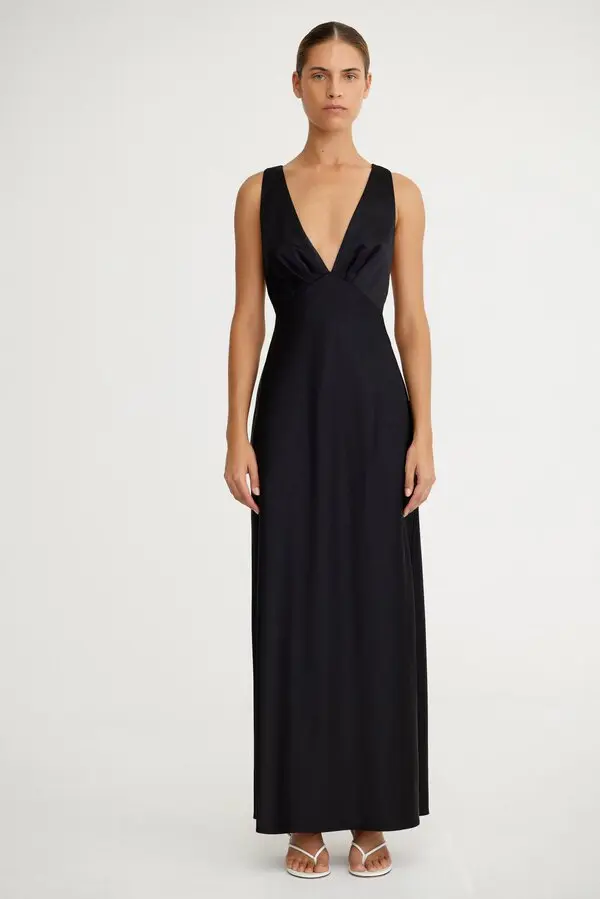 Significant Other Lucile Bias Maxi Dress - Black