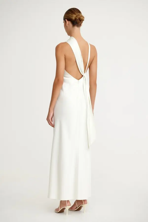 Significant Other Lucile Draped Maxi Dress - Bone