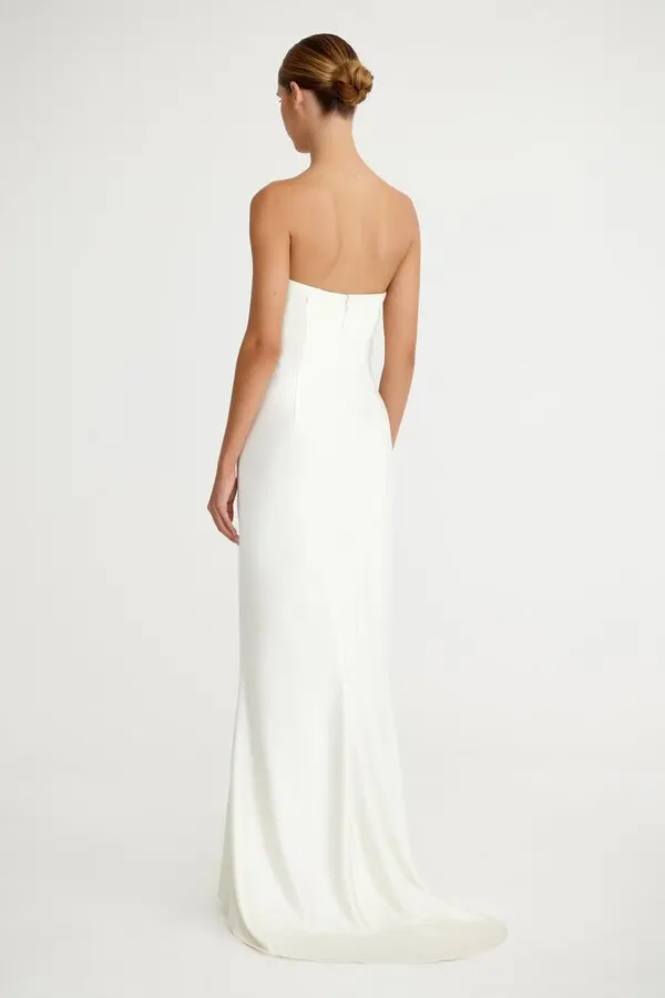 Significant Other Lucile Strapless Satin Gown - Bone