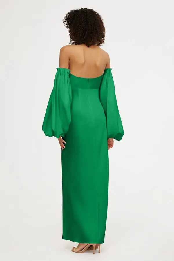 Significant Other Satin Off-the-shoulder Midi Dress