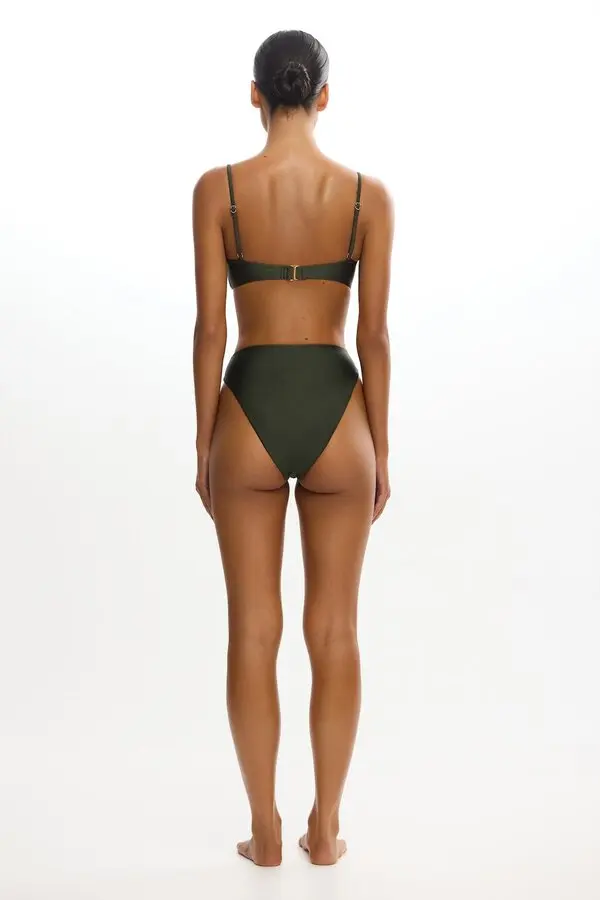 Significant Other Printed High-waisted Bikini Bottom
