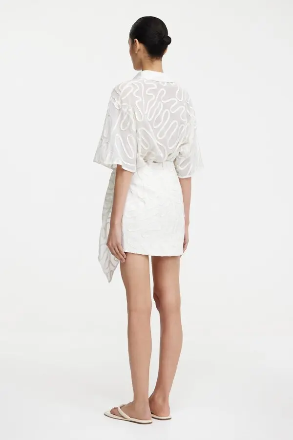 Significant Other Embroidered Mesh Mini Skirt