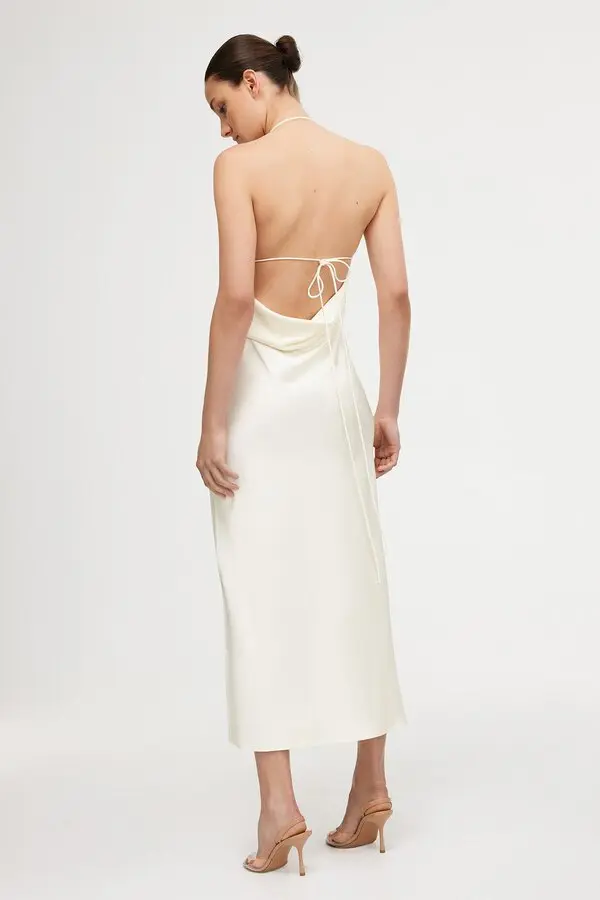Significant Other Cowl Neck Midi Dress - Cream