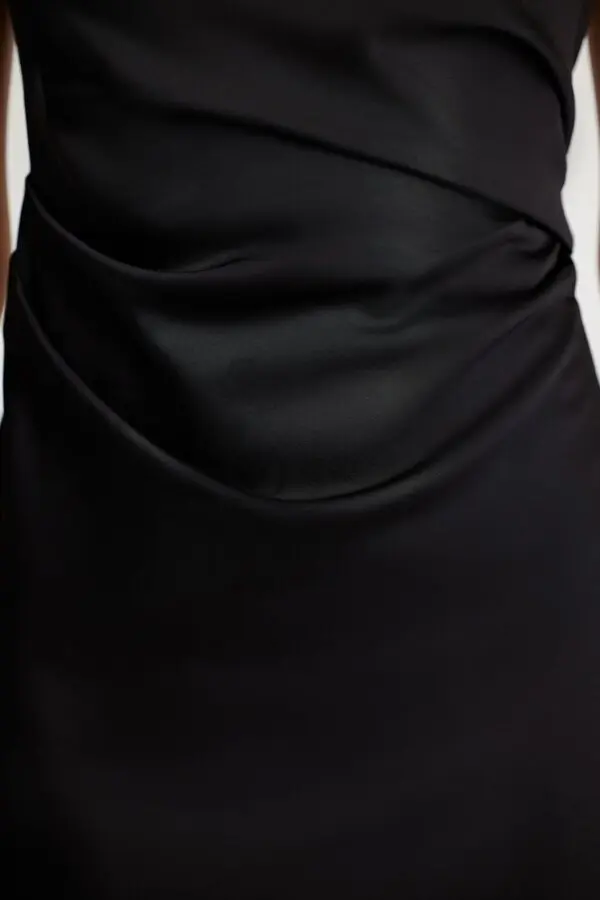 Significant Other Lucile Strapless Satin Gown - Black