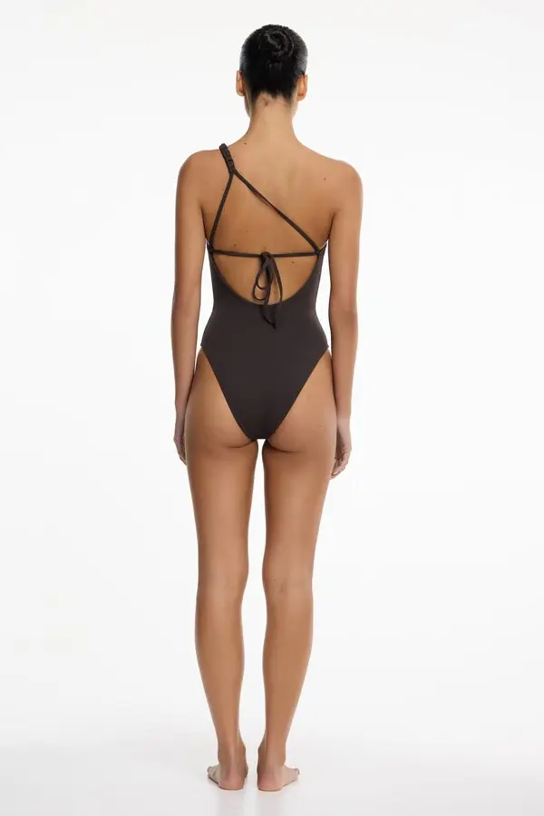 Significant Other Nitara Maillot One-shoulder Swimsuit With Braided Strap And Cut-out Detail