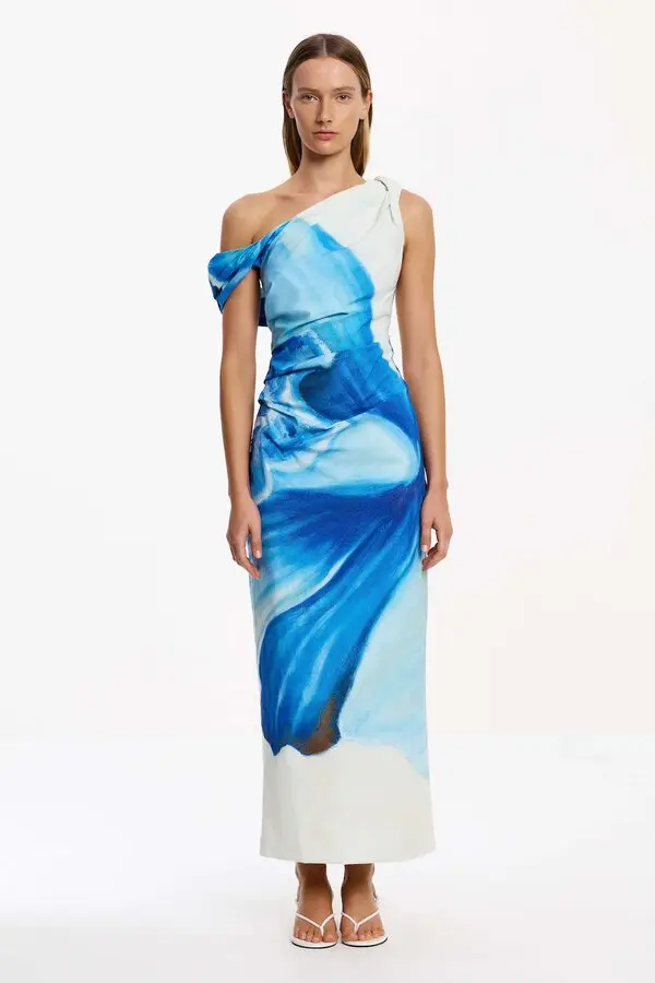 Significant Other Printed Midi Dress