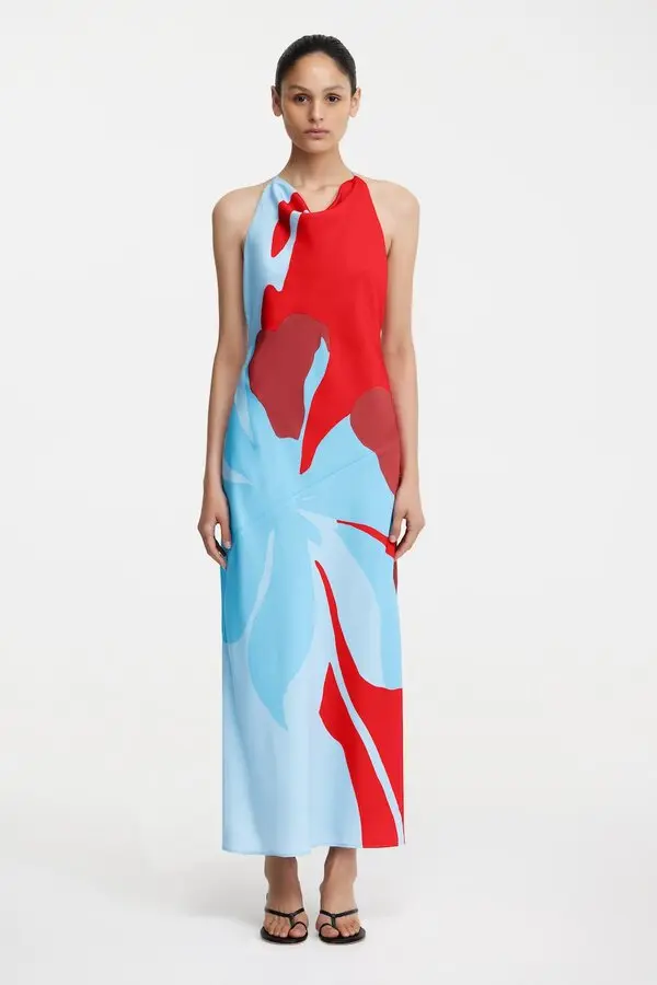 Significant Other Maxi Dress - Crimson Stencil